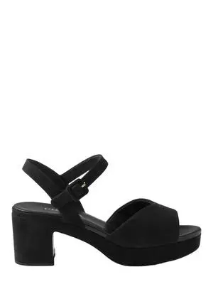 Prada 65mm Padded Sandals - Black