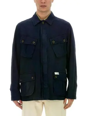 FAY Patch-pocket Shirt Jacket - Blue