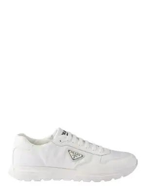 Prada Prax Enamel Triangle-logo Sneakers - White