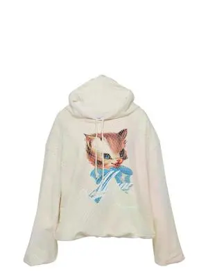 MSGM Graphic-print Hoodie - Neutrals