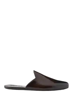 Prada Leather Mules - Brown