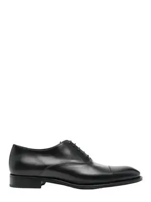 Saint Laurent Lace-up Leather Loafers - Black