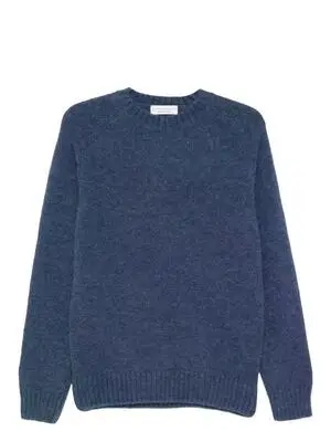 FILIPPO DE LAURENTIIS Ribbed Wool-Blend Knitwear Blue