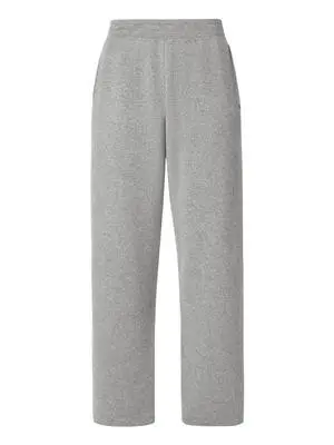Fendi Cashmere Tarn Trousers With Embroidered Ff Logo - Grey