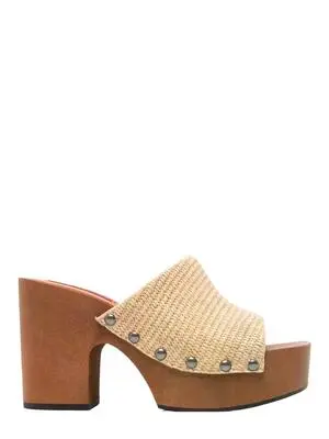 SIMONMILLER 110mm Stud-detail Heeled Sandals - Neutrals