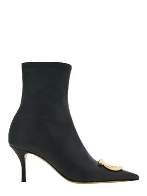 FERRAGAMO Gancini Buckle Boots - Black