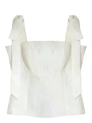 Isolda Ncora Tie-strap Top - White