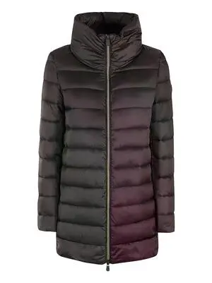 SAVE THE DUCK Lydia Funnel-Neck Jacket Brown