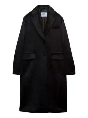 Prada Velvet Single-breasted Coat - Blue