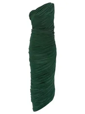 Norma Kamali Diana One-shoulder Draped Midi Dress - Green
