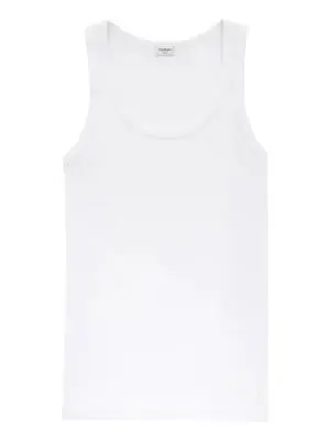 SAINT LAURENT Cotton Ribbed Tank Top