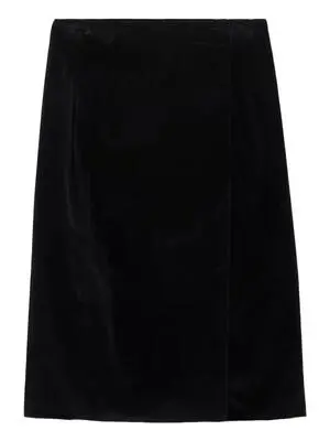 Prada Buttoned Midi Skirt - Black
