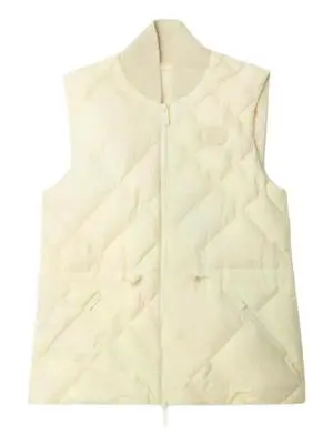 Burberry Burberry Check-Stitch Quilted Gilet Neutrals