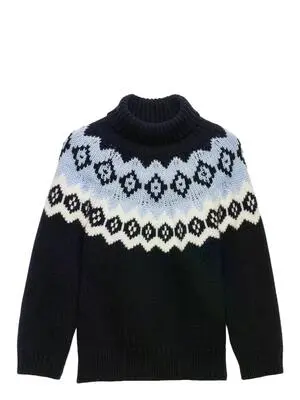 Prada Intarsia Knit Sweater - Blue