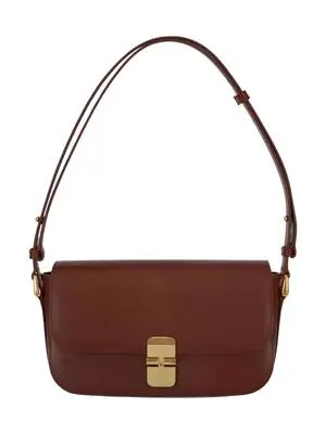 A.p.c. Grace Flap Shoulder Bag - Brown