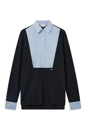 Stella McCartney Hybrid Polo Tailored Rugby Shirt - Navy