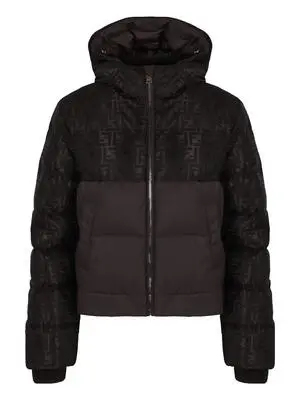 Fendi Nylon Ff Down Jacket - Brown