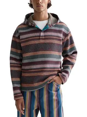 Scotch & Soda Jacquard Striped Hoodie - Pixel Stripe