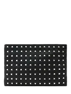 ALLSAINTS Bettina Embellished Leather Clutch - Black