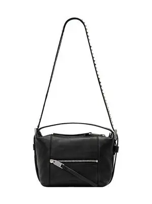 ALLSAINTS Vega Embossed Leather Grab Bag - Black