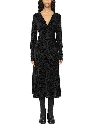 Sea Julie Burnout Dress - Black