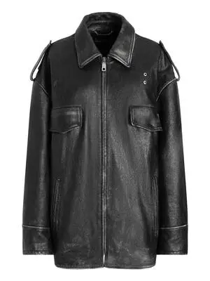 Dolce & Gabbana Vintage-effect Leather Jacket - Black