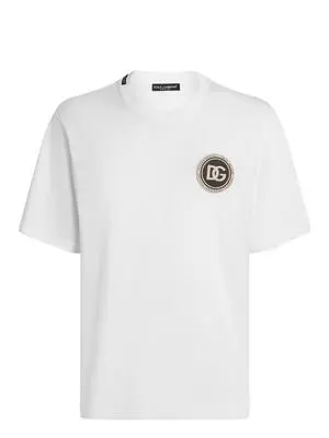 Dolce & Gabbana Cotton T-shirt With Patch - White