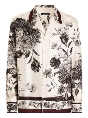 Dolce & Gabbana Flower Bouquet-print Twill Shirt - Multicolor