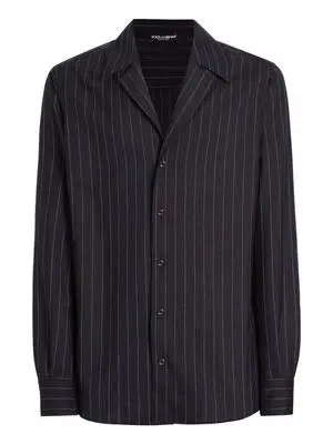 Dolce & Gabbana Pinstripe Wool Shirt - Multicolor
