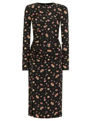 Dolce & Gabbana Floral-print Charmeuse Dress - Multicolor