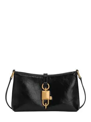 Dolce & Gabbana Lock Shoulder Bag In Calfskin Black
