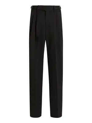 Dolce & Gabbana Wool Gabardine Trousers - Black