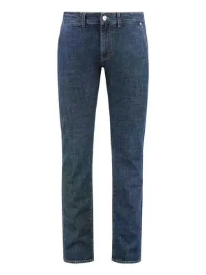 Incotex Zip Button Jeans - Blue