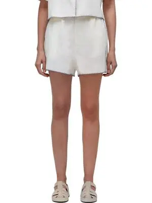 OSKLEN Embroidered Knot Shorts - White