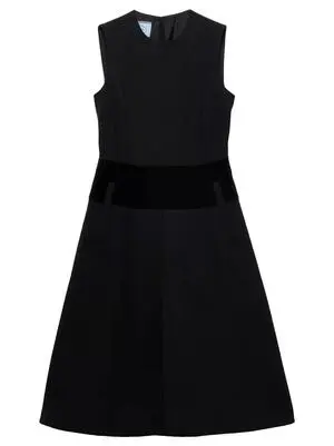 PRADA Flared Welt-Pocket Midi Dress