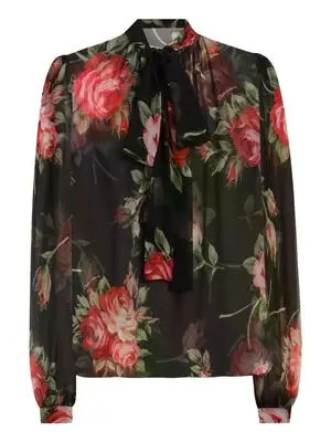 Dolce & Gabbana Floral Blouse - Black