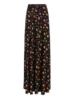 Dolce & Gabbana Floral Maxi Skirt - Black