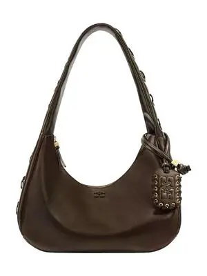 GANNI Charm-detail Shoulder Bag - Brown
