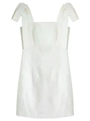 Isolda Santa Luzia Tie-strap Mini Dress - White
