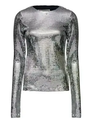 MAISON MARGIELA Metallic Long-sleeve T-shirt - Silver