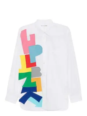 Comme Des Garçons Graphic Patched Shirt - White