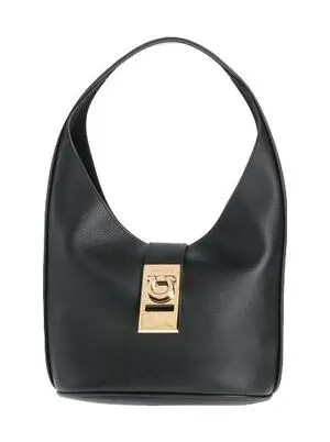 FERRAGAMO Leather Hobo Bag With Detachable Pouch - Black