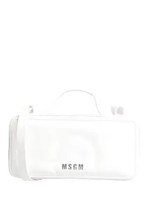 MSGM Calfskin Camera Bag - White