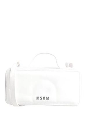 MSGM Calfskin Camera Bag - White