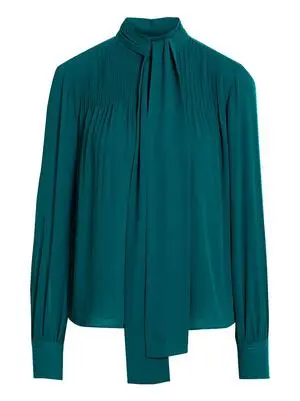 Derek Lam 10 Crosby Valentine Tie-neck Blouse - Emerald