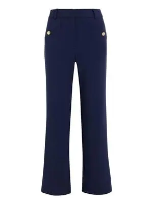 Derek Lam 10 Crosby Nell Crepe Wide-leg Pants - Navy