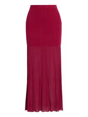 Derek Lam 10 Crosby Romina Ribbed-knit Maxi Skirt - Plum