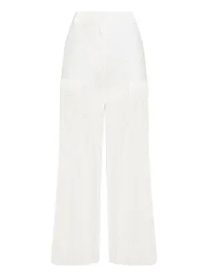 Zimmermann Broderie Anglaise Wide-leg Pants - Ivory