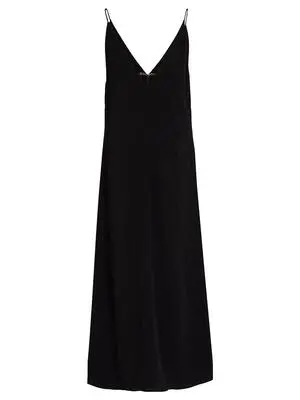 Zimmermann Chain-embellished Twill Midi Dress - Black