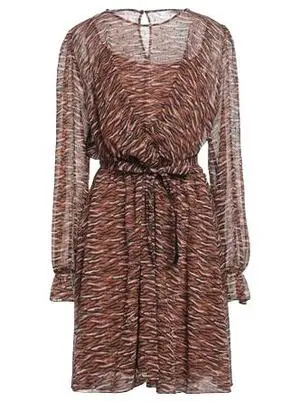 I BLUES Tiger-print Mini Dress - Brown